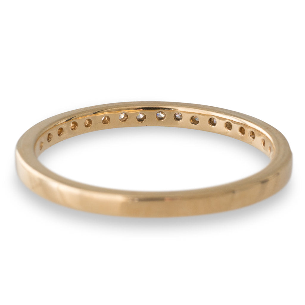 Grain Set Yellow Gold Diamond Band | Rutherford